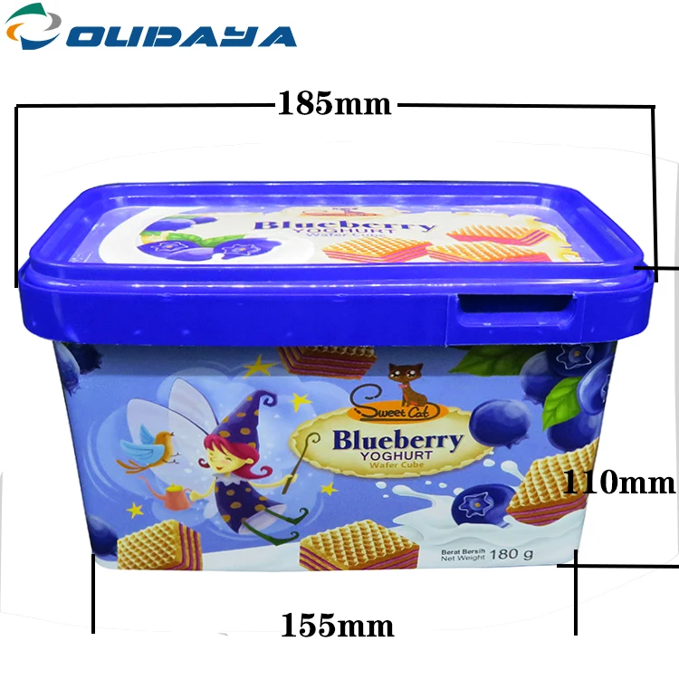 1500ml Pp Butter Margarine Tub Plastic Butter Cookie Container With Lid ...