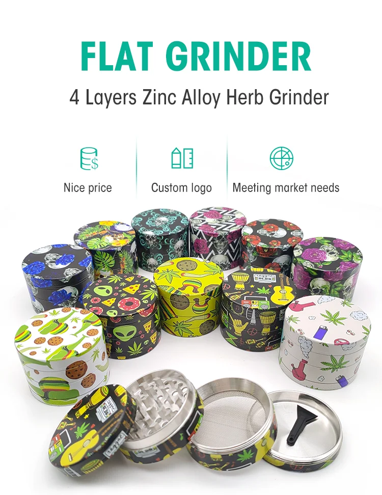 Free Shipping 3d Printing Custom Weed Accessories Zinc Alloy 4 Layer ...