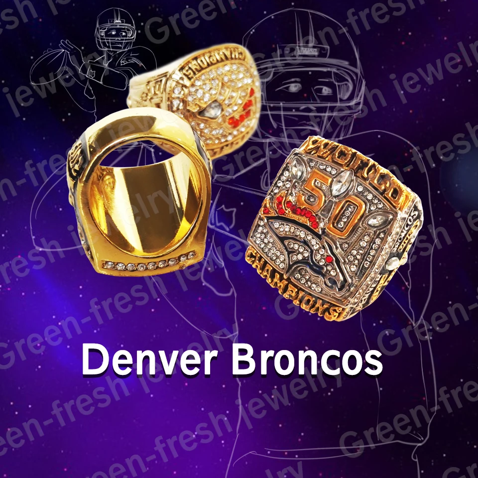 Four Styles Rings Of Denver Broncos Championship Rings With High ...