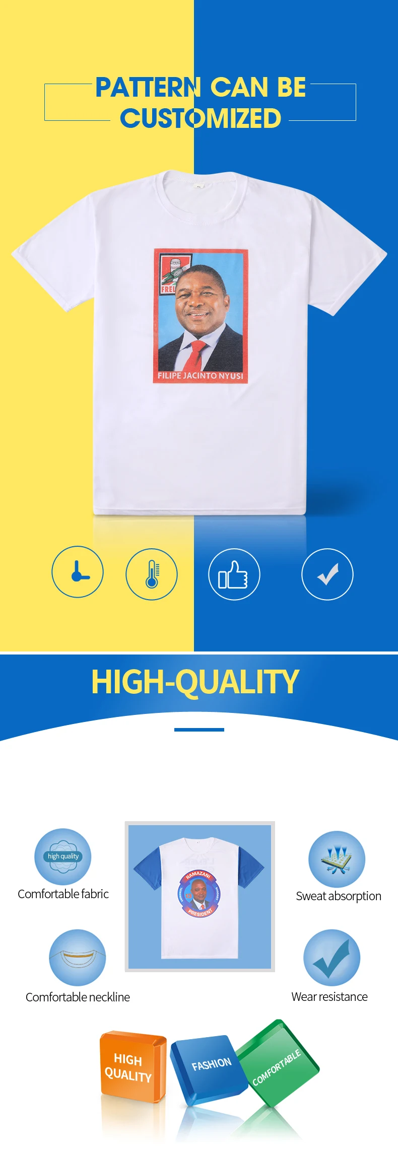 Less Than $1.00 T Shirt Election Print Polo Election T Shirt Polyester ...