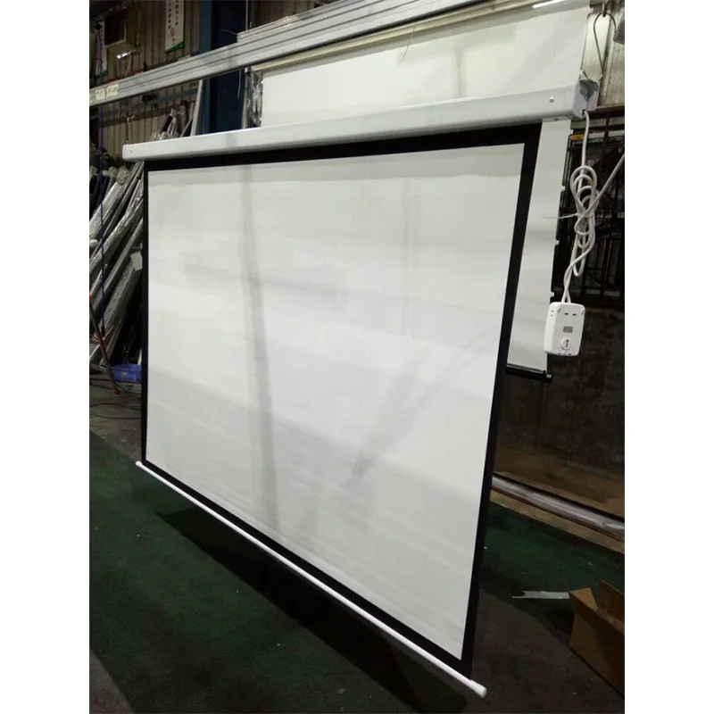 square case Electric Motorized 150 Inch 16:9 Projection Screen Home ...