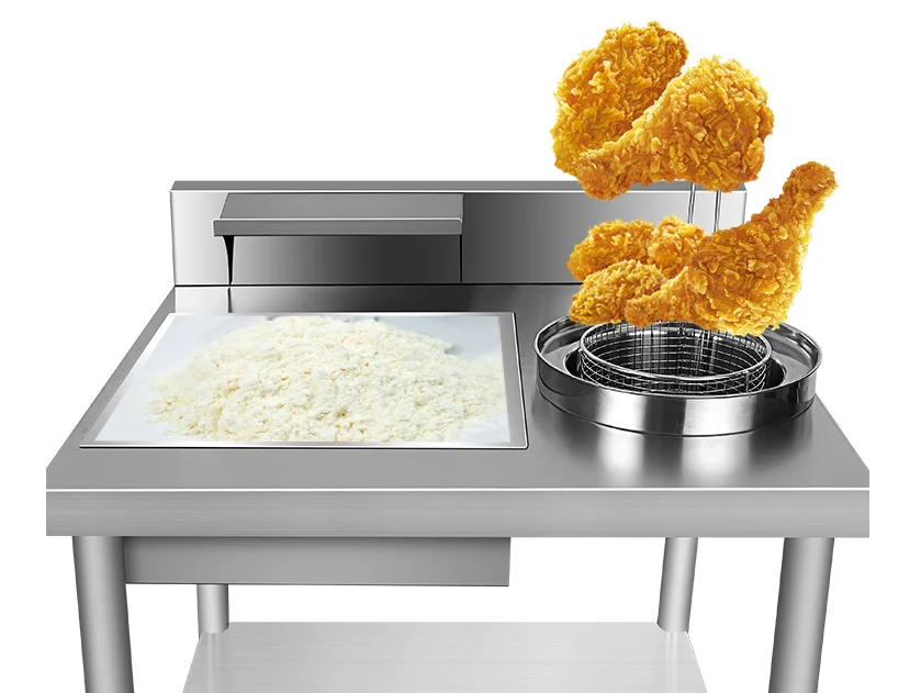 Chicken Breading Table/chicken Breading Shaking Table/electric Breading ...