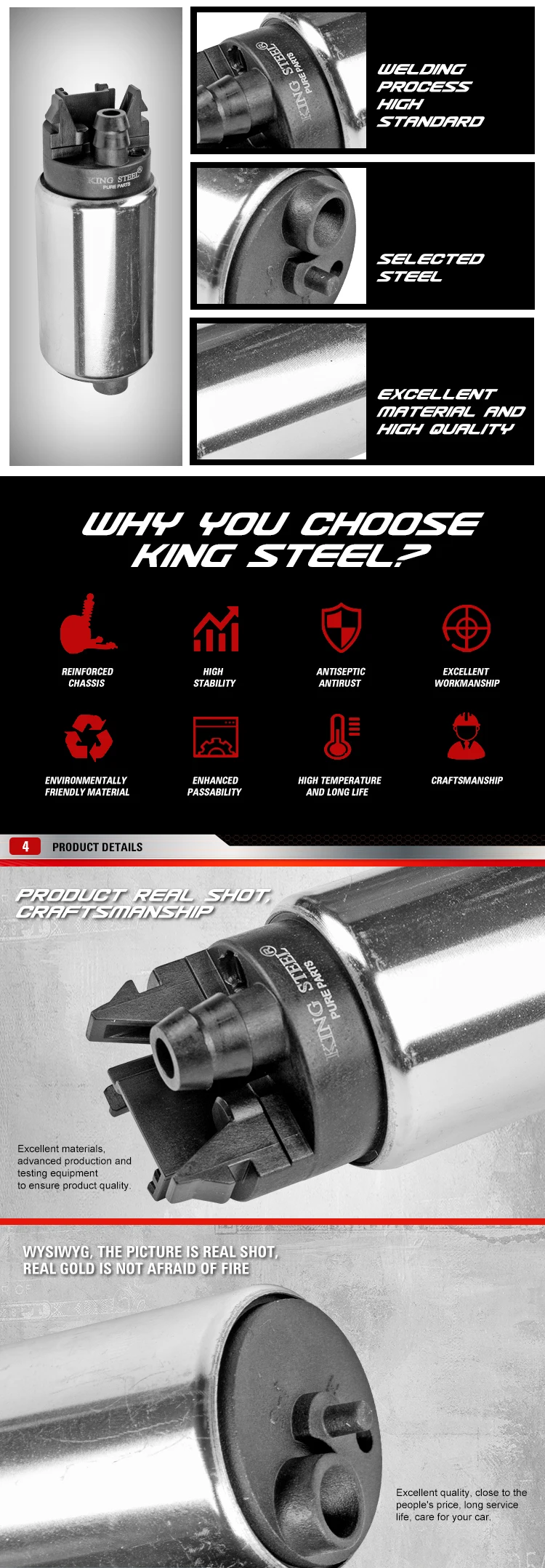 Toyota Fuel Pump 23220-75040 for Camry, Corolla, Yaris