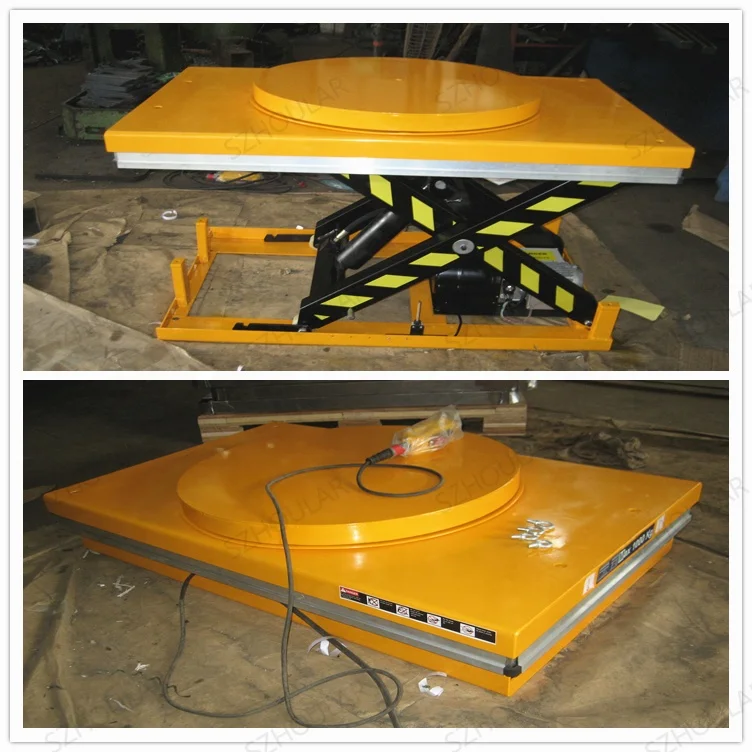 Lift Table With Roller Conveyor Scissor Lift Table Rotating ...