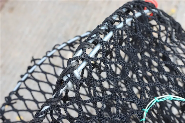 Knotless Folded Fishing Net Cage Spiral Pot Spring Coil Trap Cod Trap ...