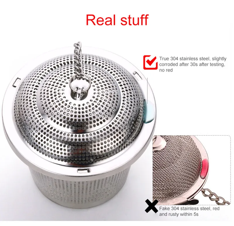 304 Stainless Steel Tea Maker Filter Silver Large Medium Small Size Tea ...