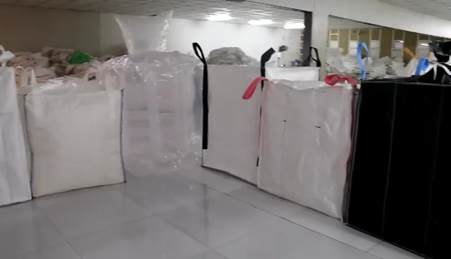 Buy Fibc Packaging Big Carbon Black Bag 1 Ton Bags Pp Bulk Container ...