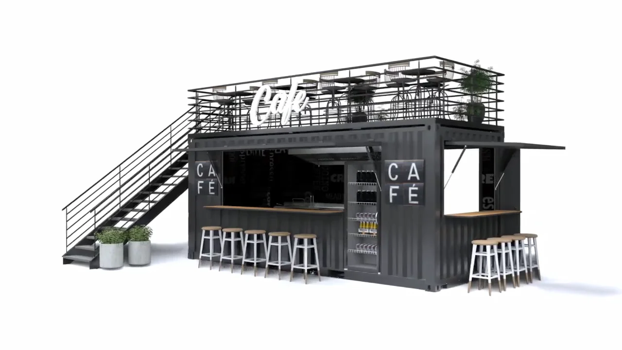 Best Selling Portable Prefab Bar Container House Sea Container Caffe ...