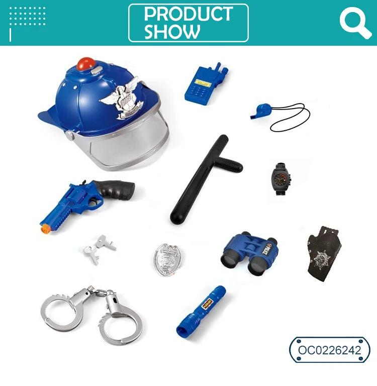 Boys Pretend Play Toy Plastic Gun Hand Cuffs Police Tools Set Toy - Buy ...