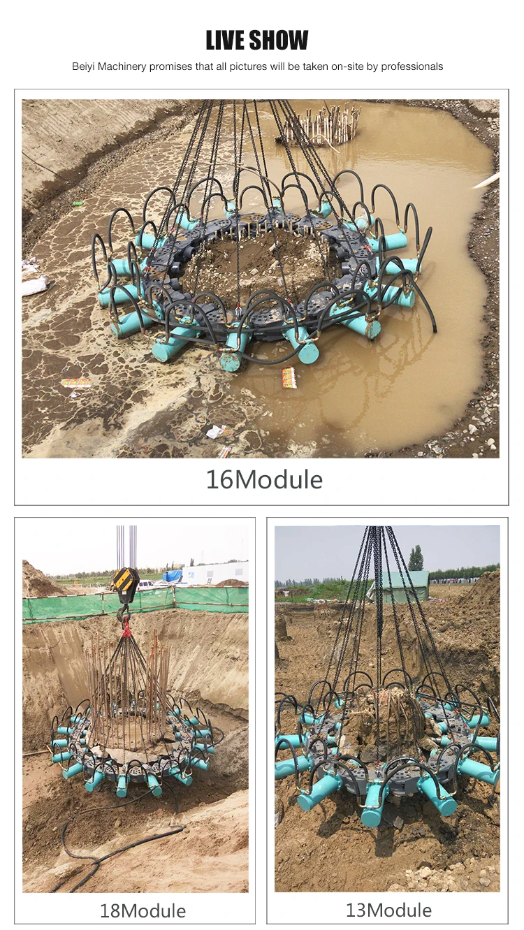 Adjustable Concrete Pile Head Cutter Hydraulic Pile Breaker For 400 ...