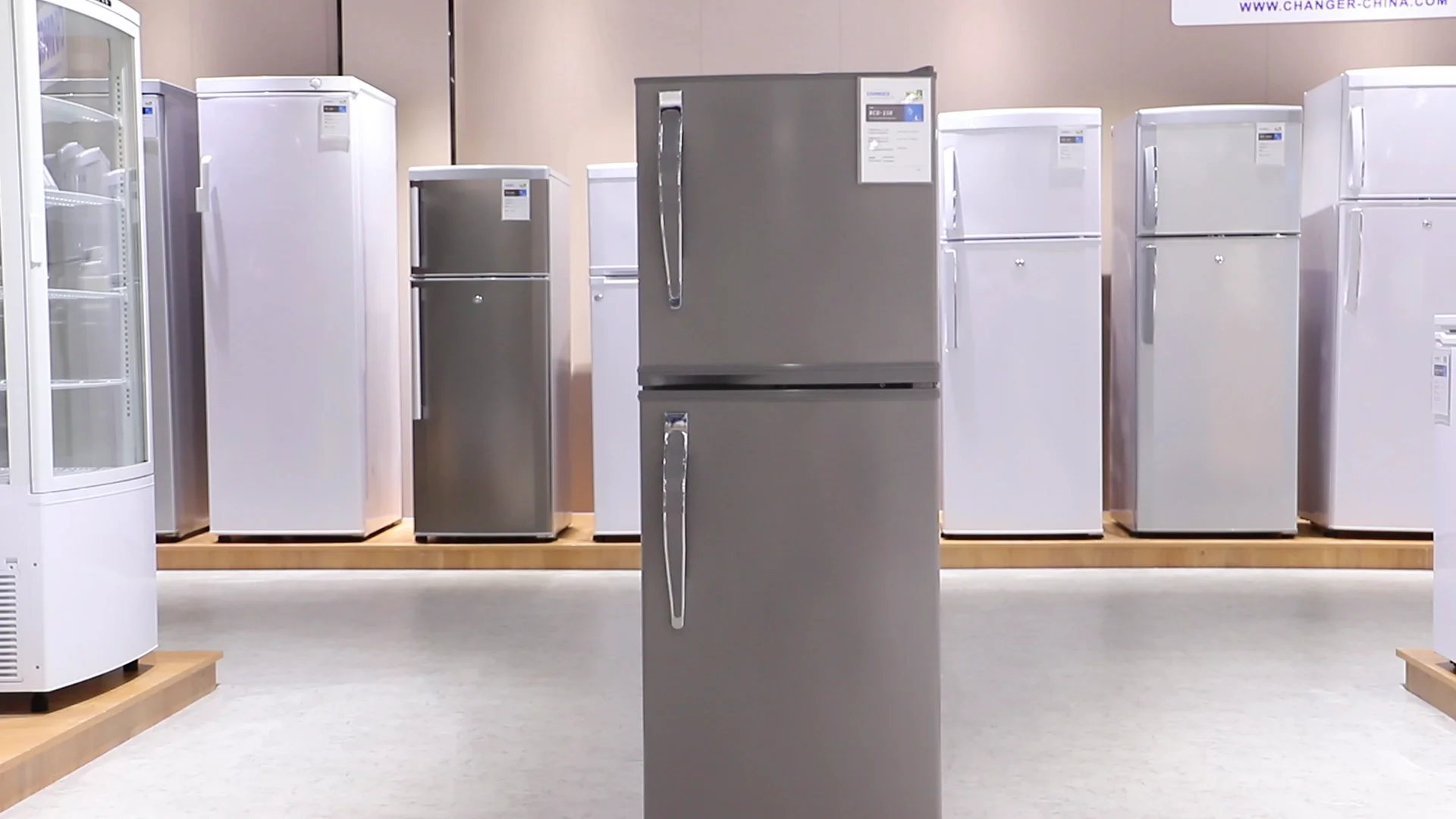 80 Liter Small Home Appliance Vcm Fridge Double Glass Door Refrigerator ...