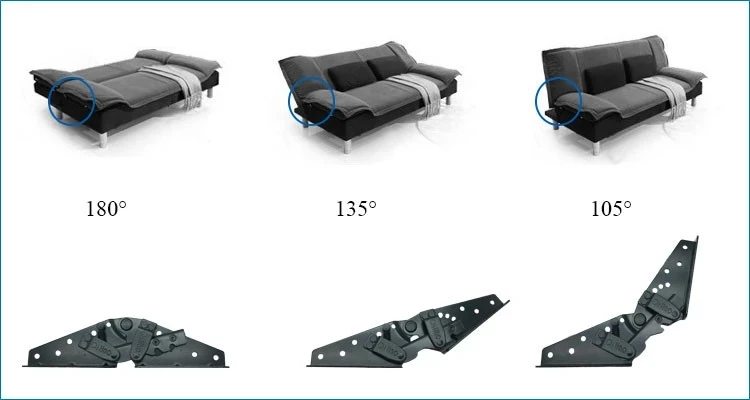 Bedroom Furniture Hardware Metal Backrest Folding Relax Sofa Hinge ...