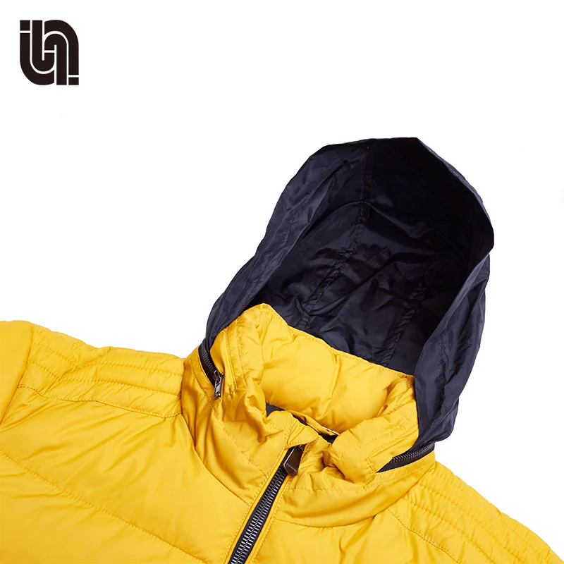 Hooded Quilted Winter Padded Fake Down Mens Outdoor Jacket - Buy Fake ...