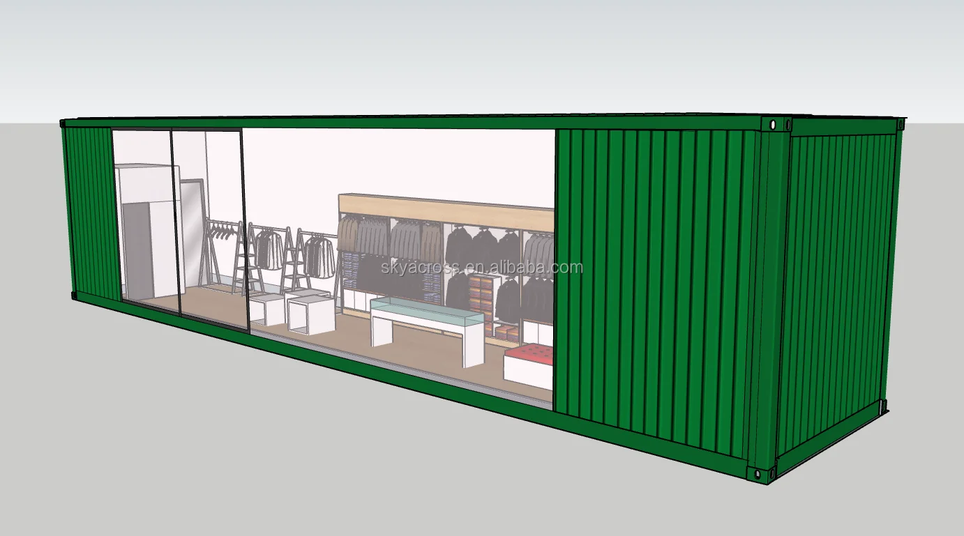 40ft Prefab Container Clothing Store - Waterproof & Luxurious