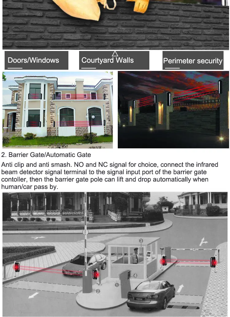 100m Outdoor Laser Perimeter Alarm - Infrared Detector