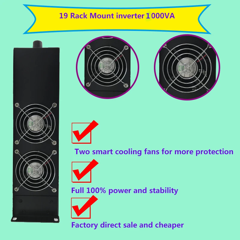 Swipower 3000VA/3KVA 19" Rack Mount Telecom Pure Sine Wave Inverter ...