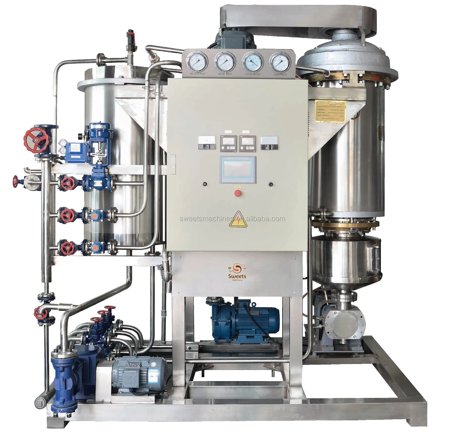 Continuous Vacuum Microfilm Sugar Candy Batch Syrup Cooker