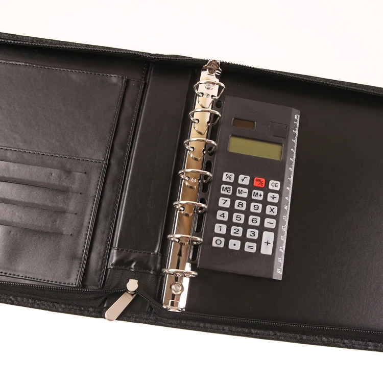 Office Supplies High Quality Bespoke Leather 7 Ring Binder Portfolio ...