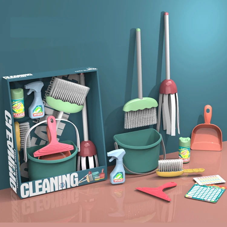 2020 Preschool Kids Pretend Play Set Cleaning Set Toys Clean House Play ...