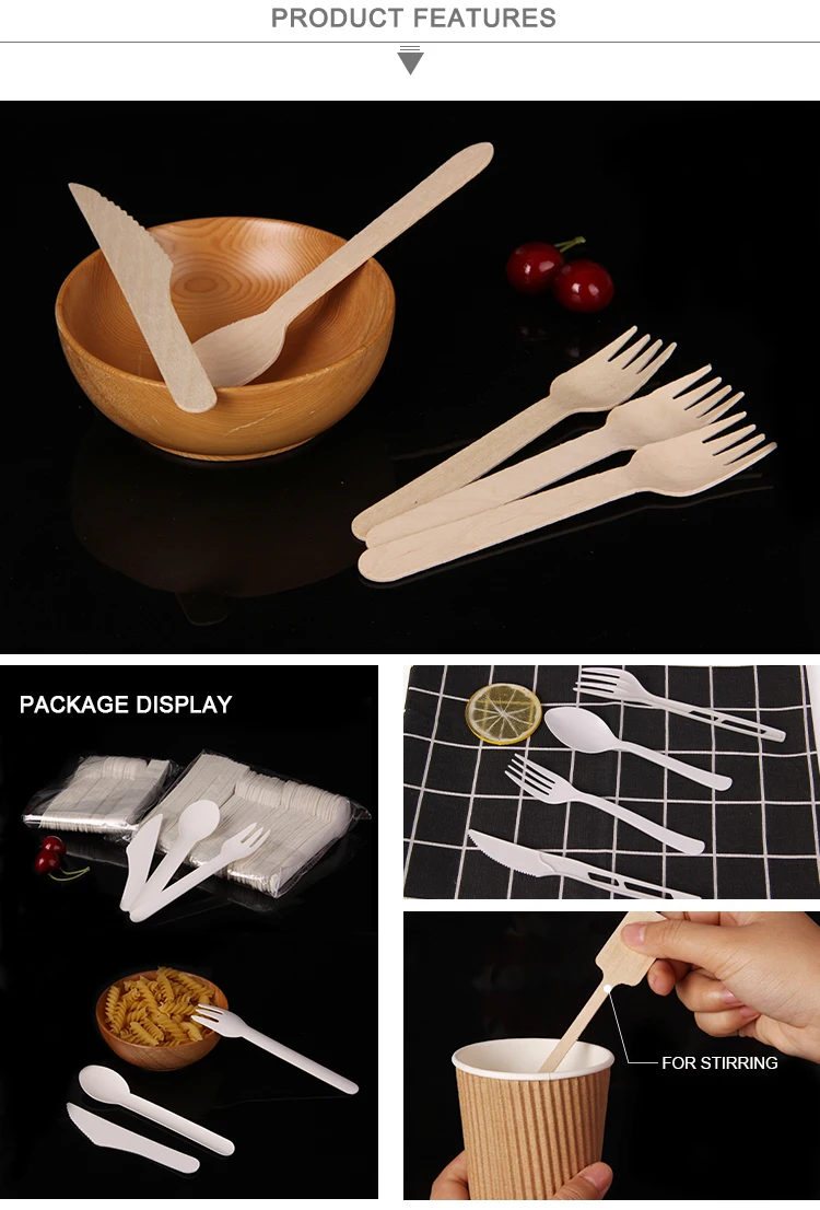 Tableware Set 100% Biodegradable Disposable 6 Inch Cpla Cutlery ...