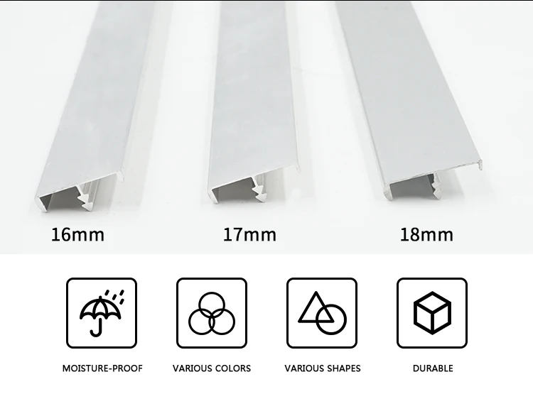 Lenwa Factory Aluminum T Edge Trim For Panel And Furniture Edge Banding ...