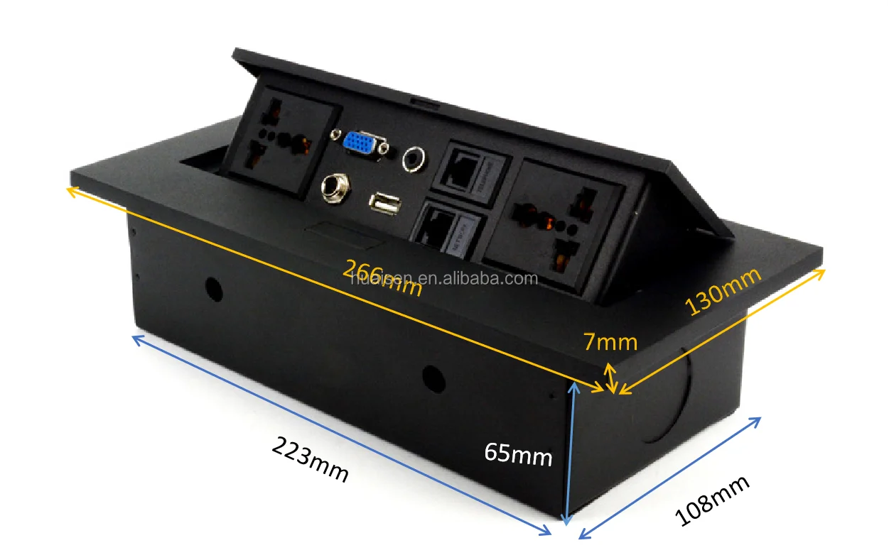 Conference Table Connectivity Box Multimedia Tabletop Hidden Pop Up ...