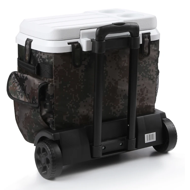 18l Fishing Ice Cooler Box Portable Wheeled Hard Cooler With Ce ...