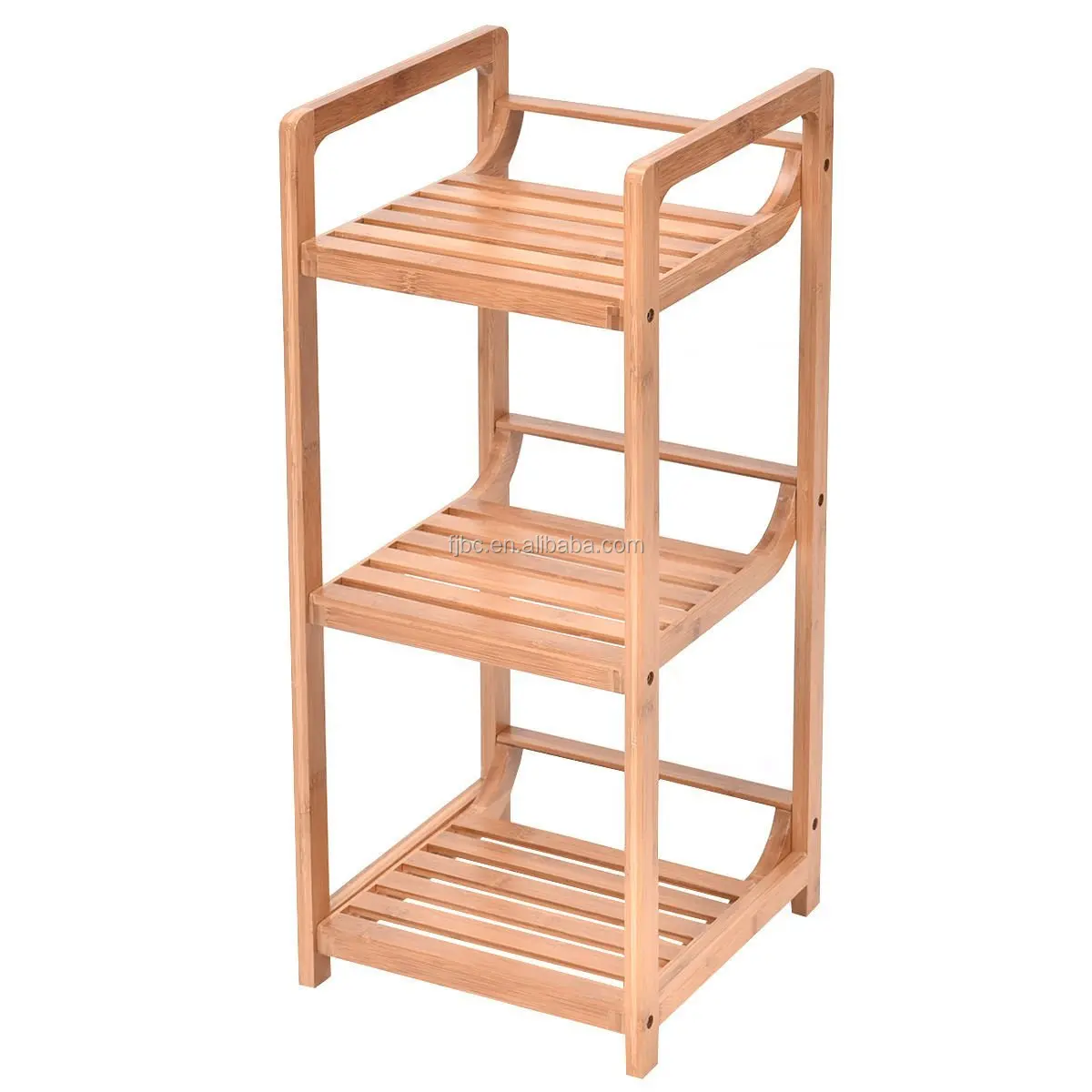 Bamboo Storage Rack Simple Style Easy To Assemble With Three Tiers ...