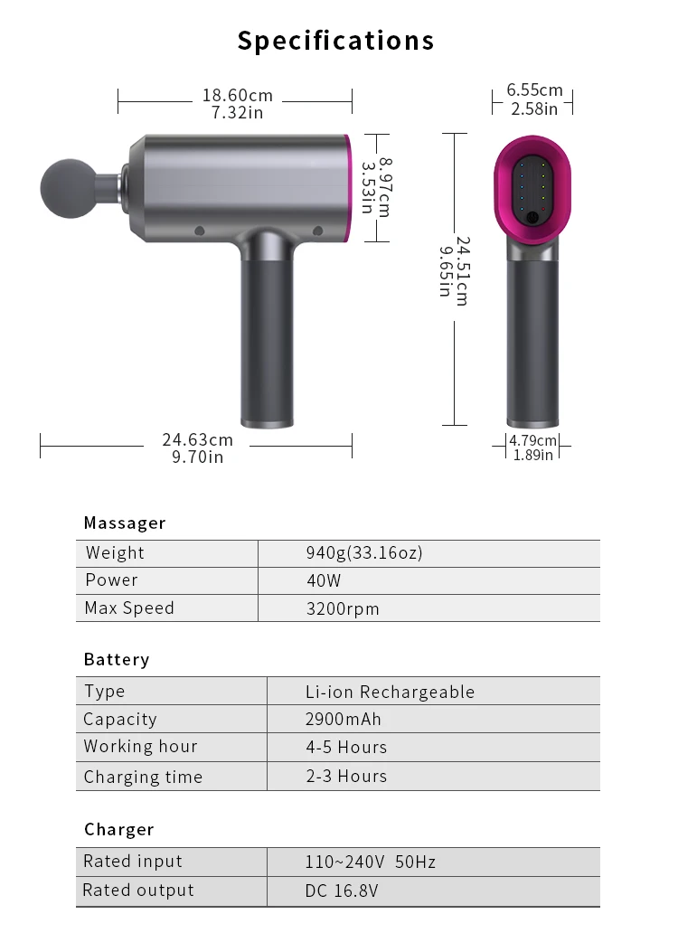 New Fashionable Dyson Design Cordless Handheld Deep Muscle Tissue ...