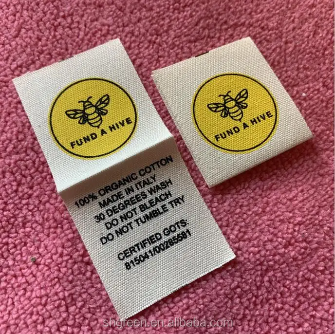 Book Cover Fold Natural Color Cotton Hem Label,private logo Bottom Hem ...