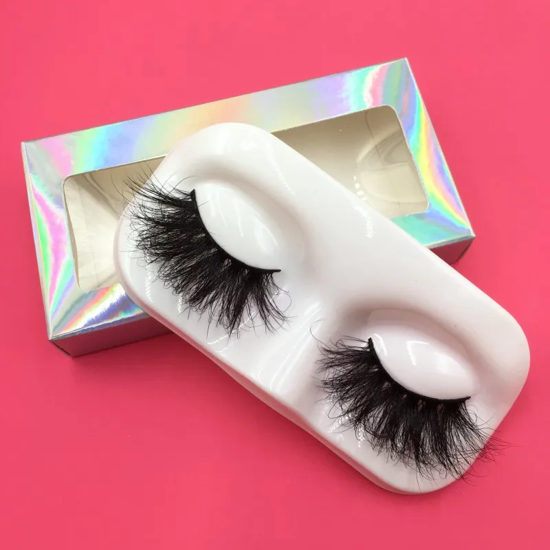 Fluffy 25mm Mink Lashes with Face Tray Pink Gold Color 3D Eyelash Thick ...