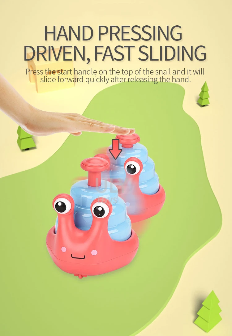 Kids Promotional Cartoon Cute Plastic Mini Snail Vehicle Toy Car Hand ...