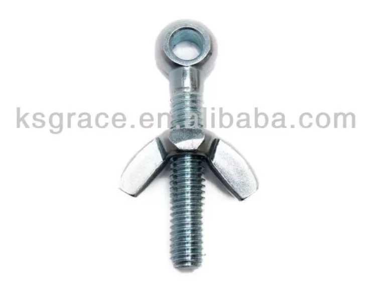 Eye Bolt Dog Bolt with Wing Nut - Durable and Versatile