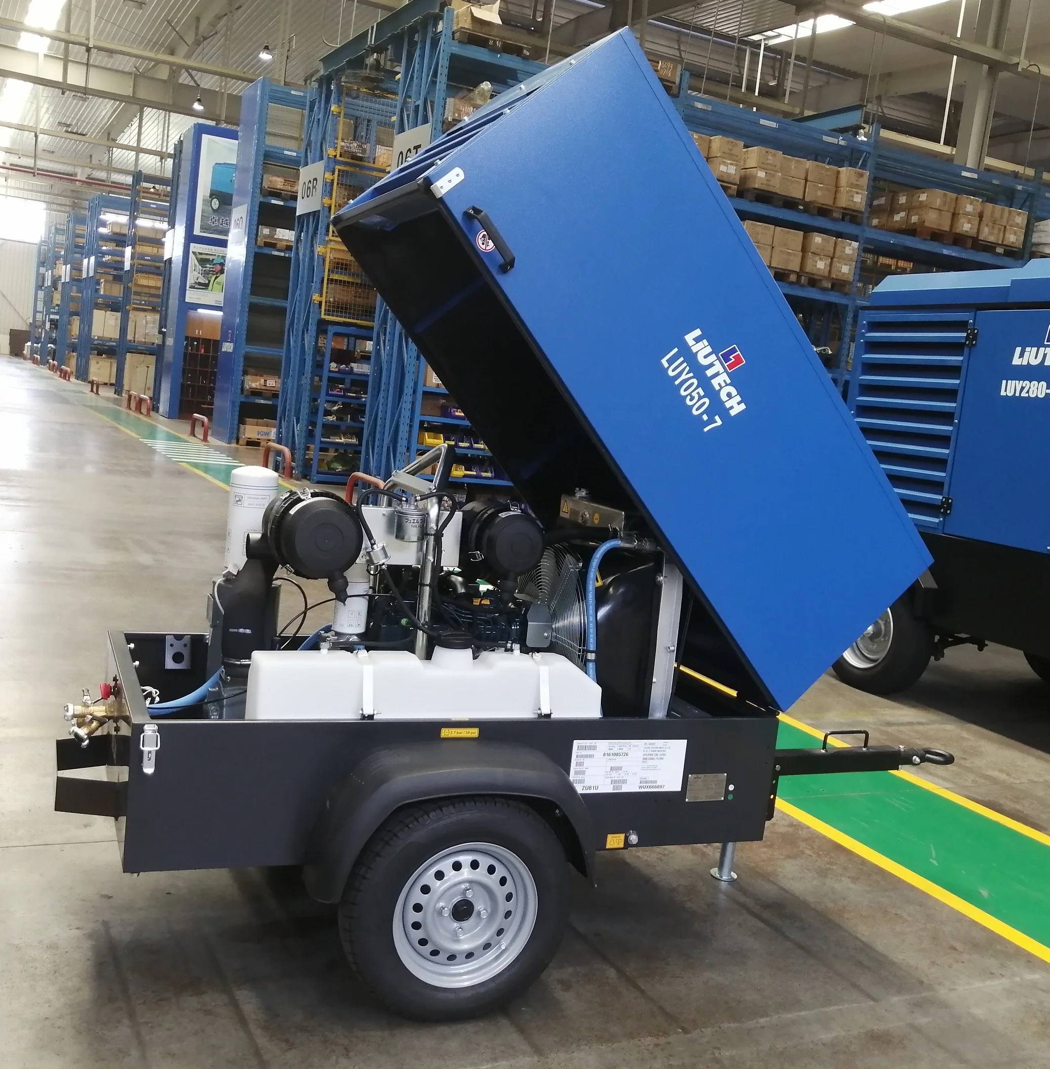 Liutech 185 CFM Portable Diesel Engine Air Compressor