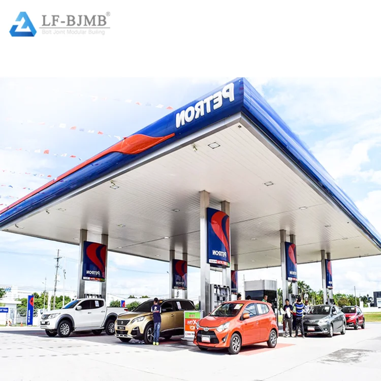 Lf Construction Steel Truss Shed Structure Canopy Gas Station Price ...