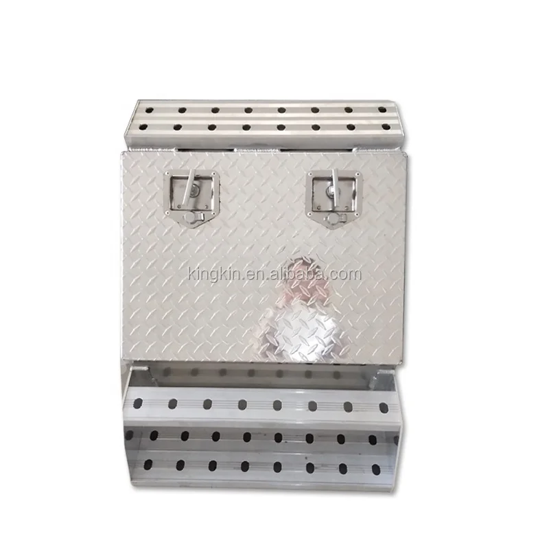 Durable Semi Truck Step Tool Box - Aluminum & Customizable