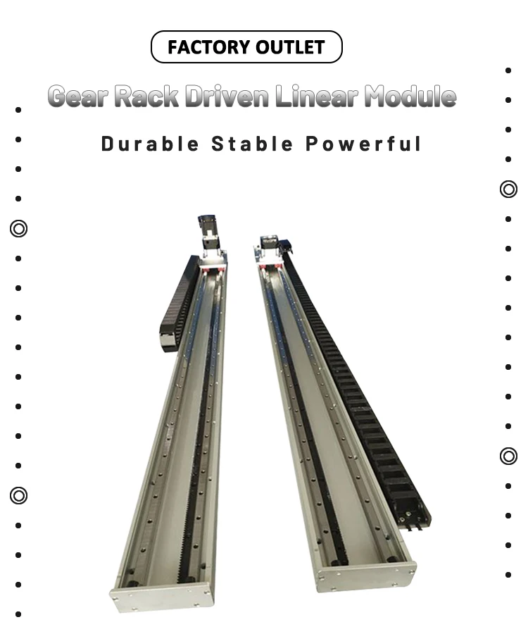 100-3000mm High Loading Rack Pinion Linear Axes Motorized Stage Reducer ...