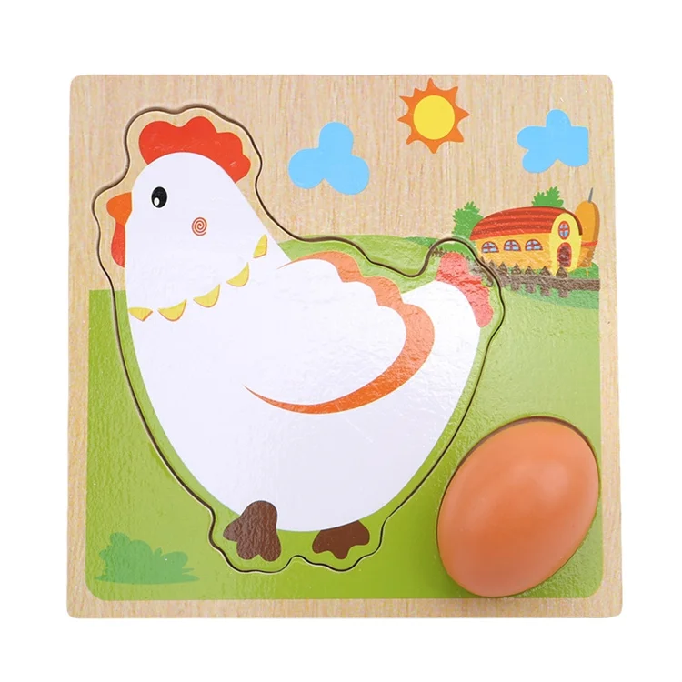 Multilayer Chicken Hen Growing Up Wooden 3d Puzzles Early Learning ...