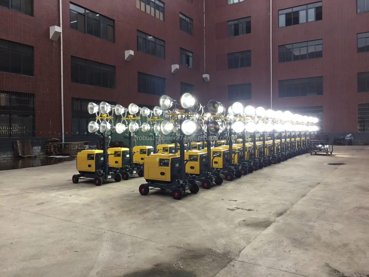 4000w Diesel Generator - Portable Lighting Tower for Construction