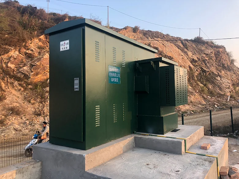 Outdoor 500KVA 11KV Electrical Miniature Power Distribution Substation ...