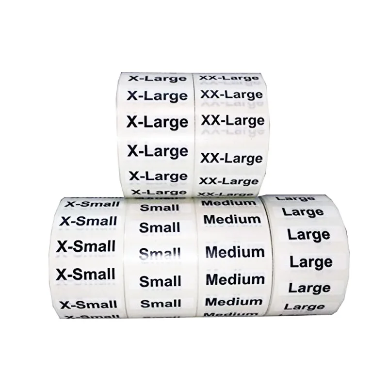 Clothing Size Labels & Size Dot Stickers - Waterproof & Customizable
