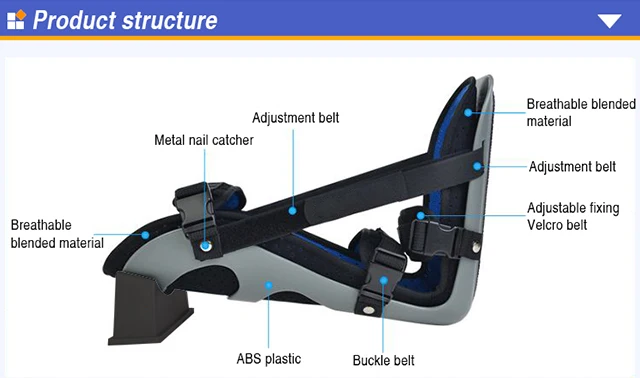Kangda Adjustable Ankle Foot Orthosis - Immobilization Brace