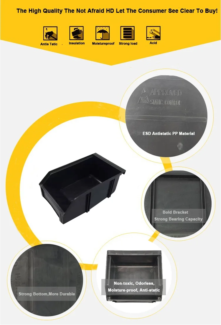 Electronic Esd Smt Rack Black Pcb Packing Storage Component Container ...