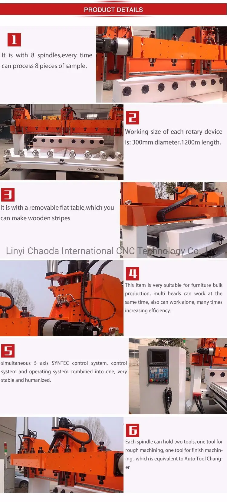 Furniture Making Machine Cnc 5 Axis Wood Carver Machine,Wood Table Leg ...