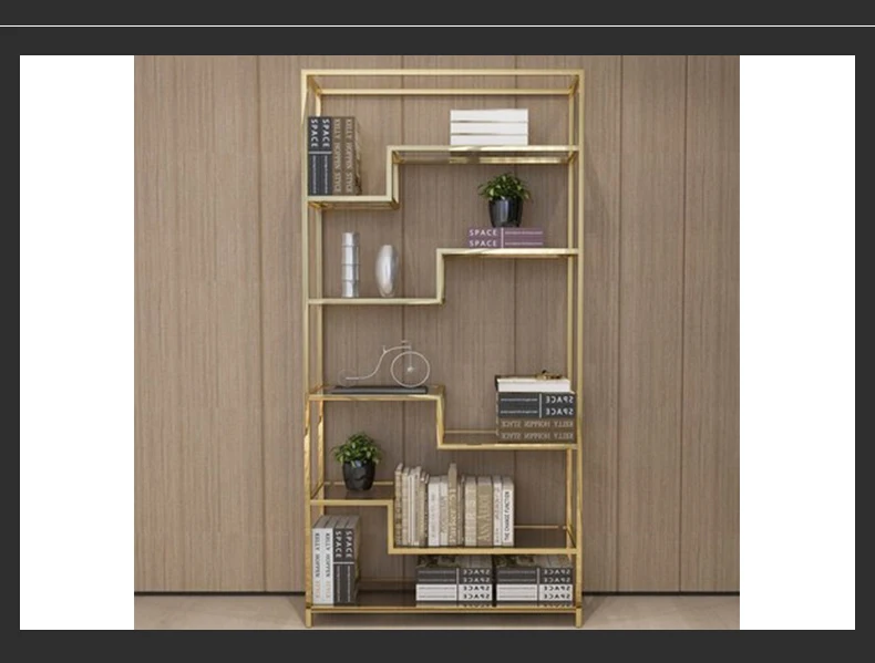 Top Quality Living Room Furniture Rose Gold Bookshelf For House Sj003 ...