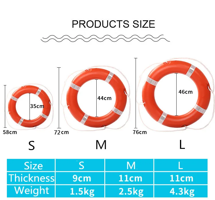 SOLAS Approved Marine Life Buoy Ring - Reflective & Durable
