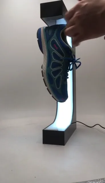 Acrylic Magnetic Levitation Floating Shoes Rack Luxury Rotating Sneaker ...