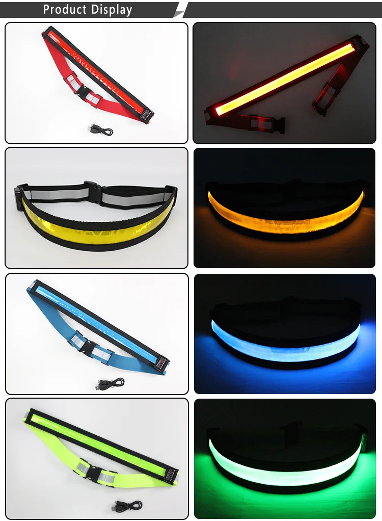 Factory Wholesale High Quality LED Belt Led Reflective Waistband for ...