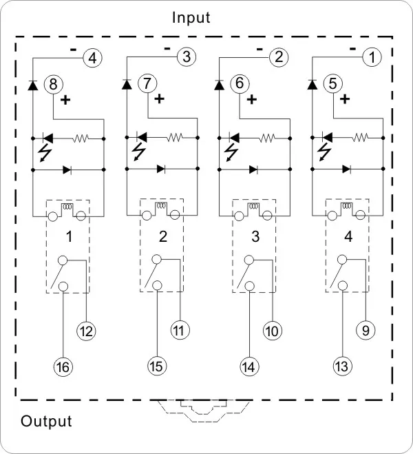 Space-saving 4 Point Output Spst-no Terminal Relay - Buy General ...