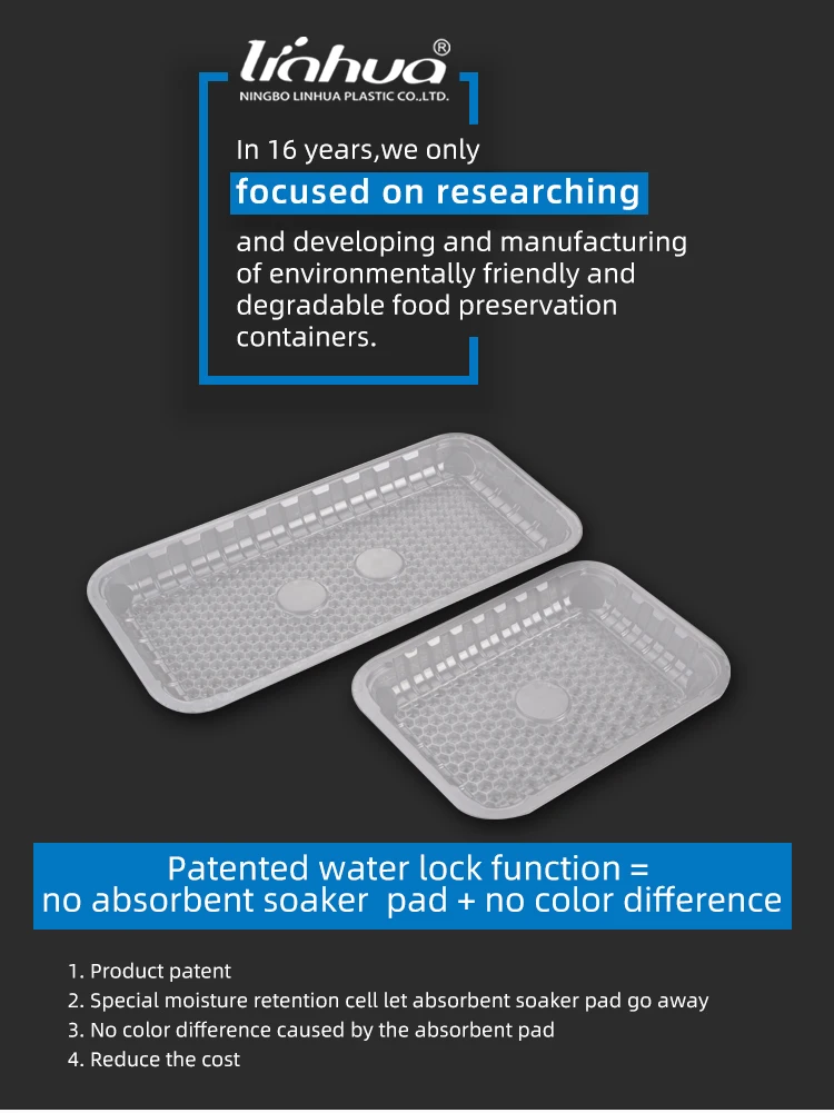 Linhua Moisture Retention Trays - Fresh Seafood Packaging